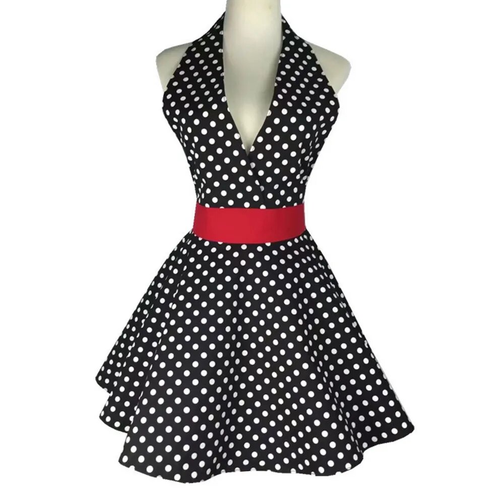 Фартук кухонный 1шт, Black & Red, для общественного питания, с красным поясом