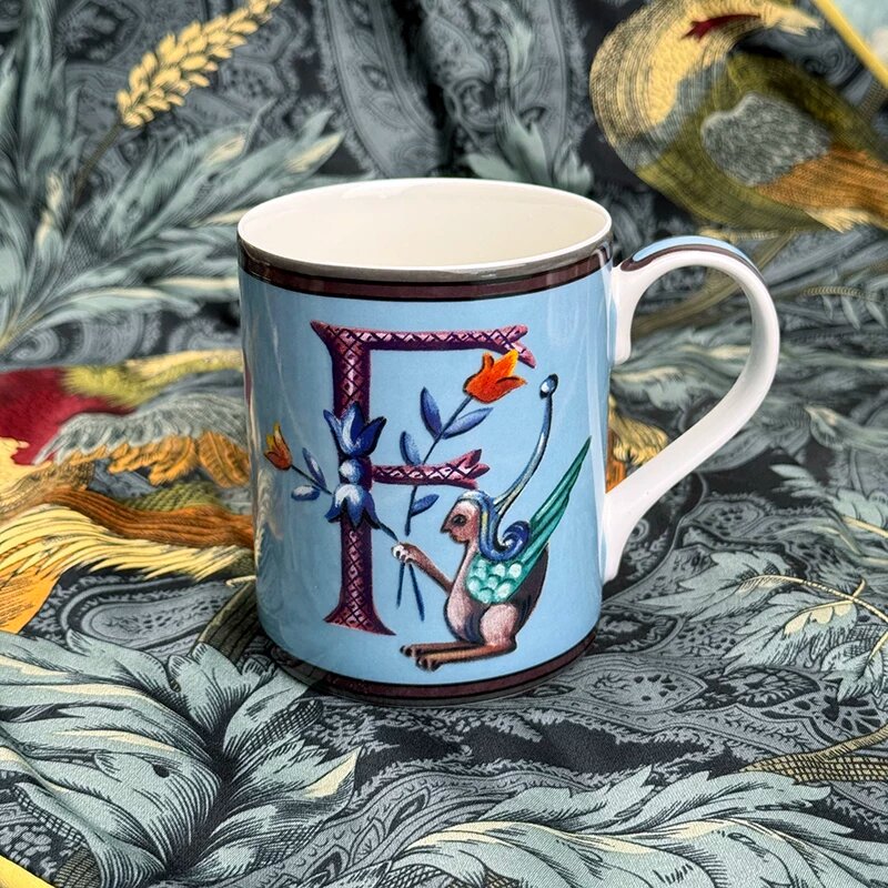 Сервиз Spode Vintage с буквой F, элегантная керамическая чашка для повседневного использования или подарка