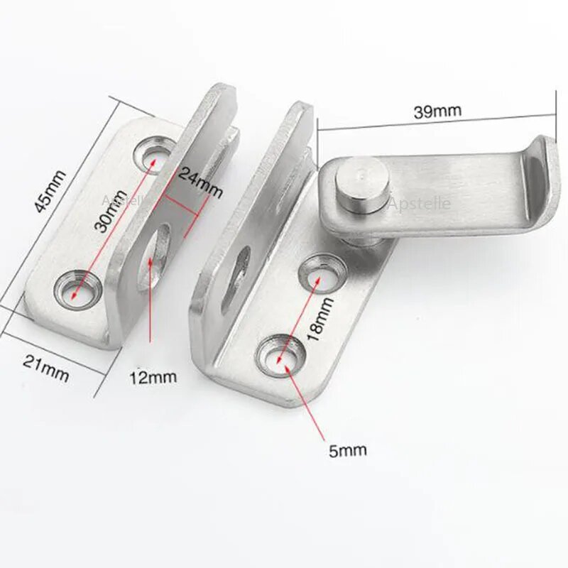 Противоугонный дверной болт из нержавеющей стали right