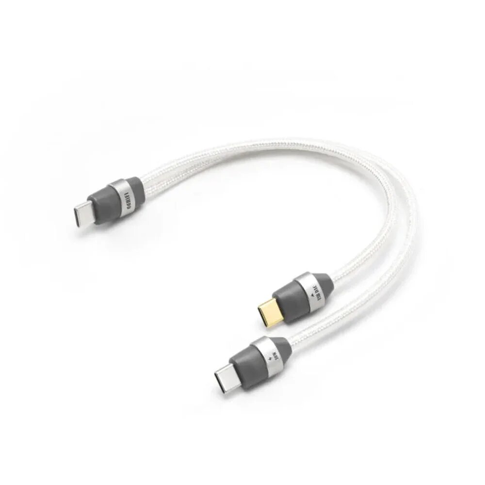 Кабель ddHiFi TC05M3 2в1 usb usb-c to 2хusb-c (charging & otg), серебристый