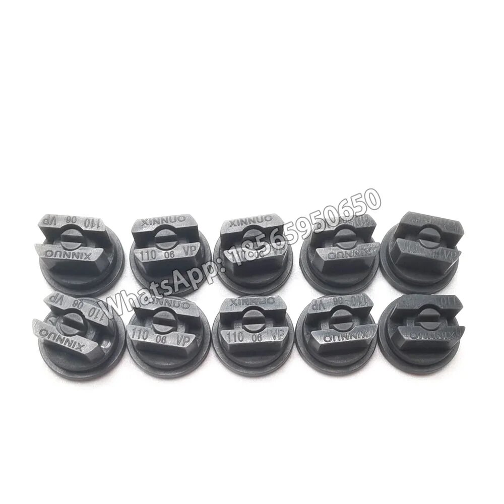 10 шт, форсунки для опрыскивателей, веерная форма, пластик Черный, 11006 Gray