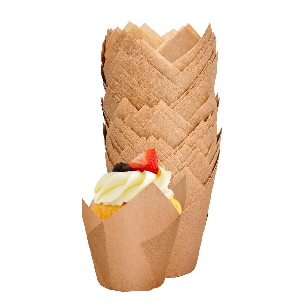 Упаковка из 120 бумажных форм для кексов тюльпаны