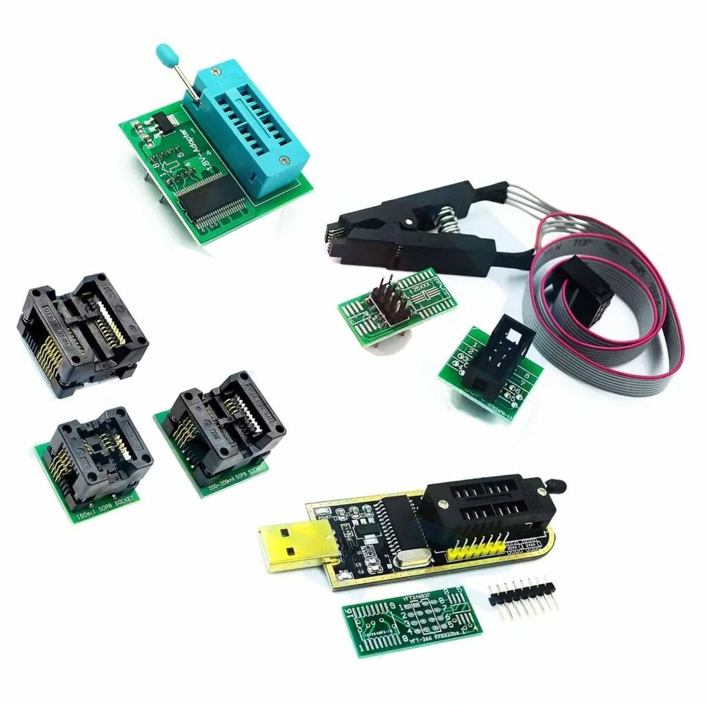CH341A 24 25 Series SOIC8 SOP8 Тестовый клип EEPROM FLASH BIOS USB -модуль программиста для 93CXX 25CXX 24CXX