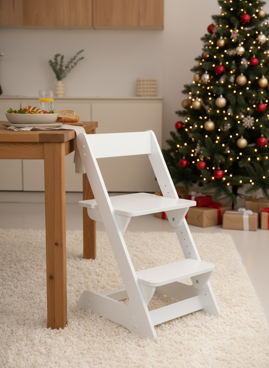 Растущий стул PAPPADO для детей и школьников, для кормления, белый