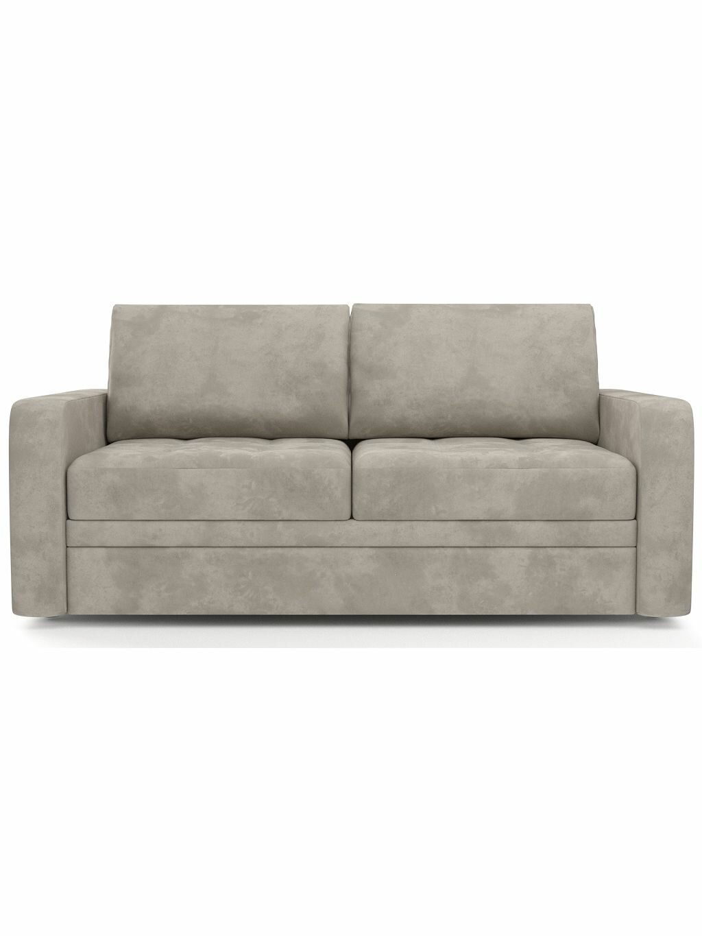 Диван-кровать раскладной PUSHE Бруно 150 велюр, серый Nebby 304