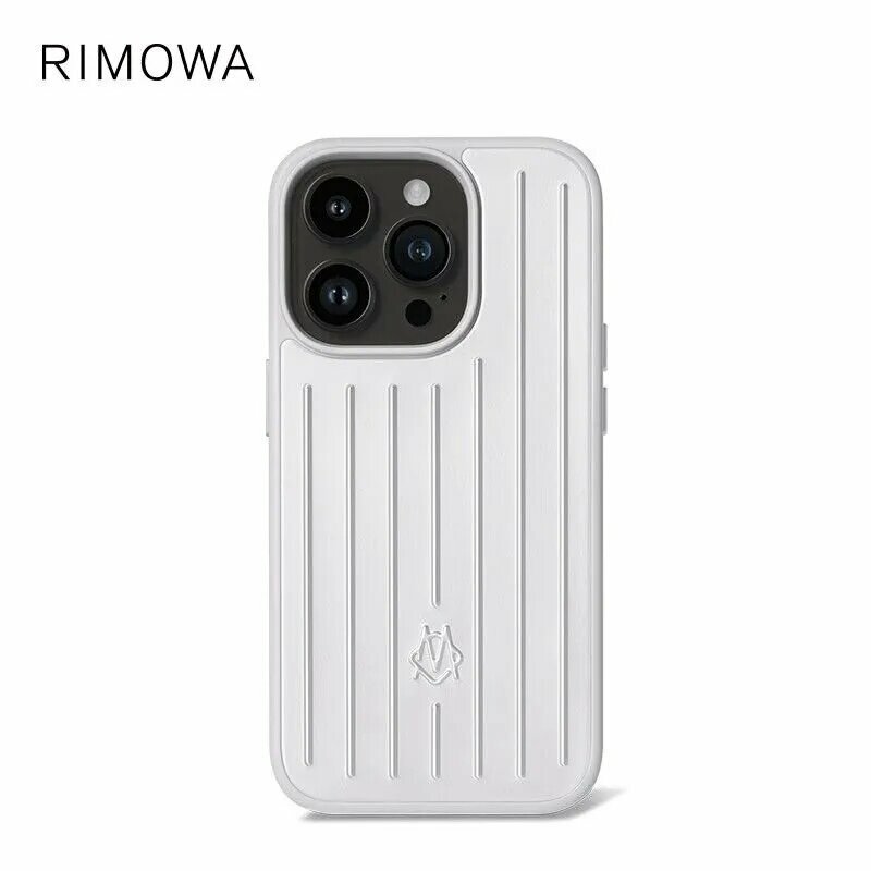 Чехол для смартфона Apple, RIMOWA Чехол для смартфона совместим с iPhone 15 pro, серебристый алюминиево-магниевый сплав