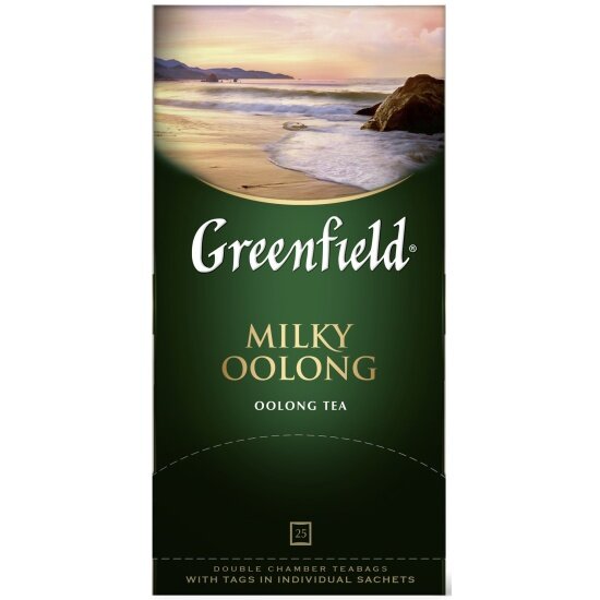 Чай Greenfield Milky Oolong зеленый с добавками, 25 пакетиков