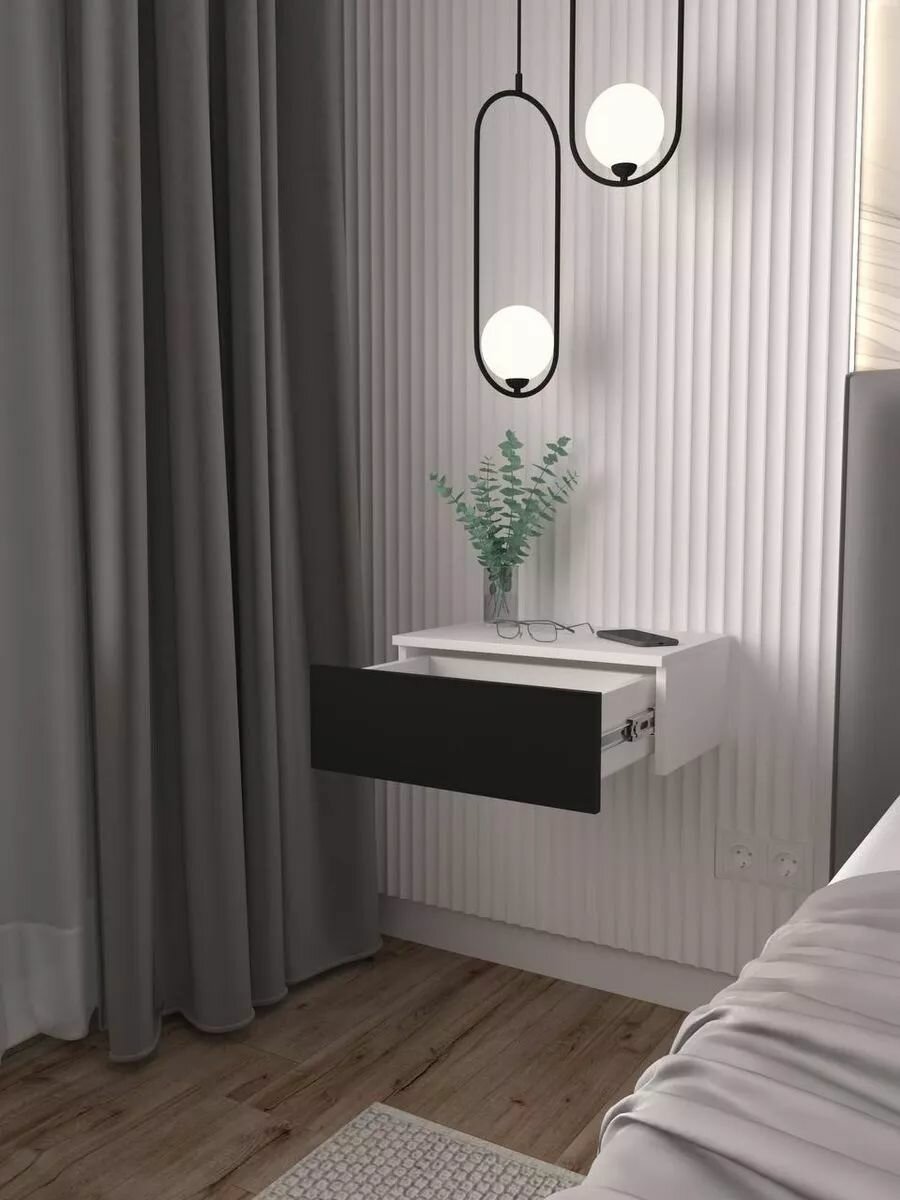 Тумба прикроватная SAMADA под телевизор с ящиком, 45х30х17 см