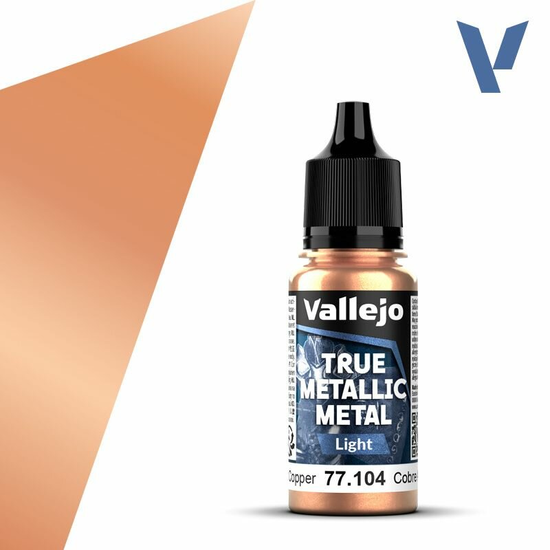 Краска акриловая Vallejo True Metallic Metal Light Ancient Copper 77.104