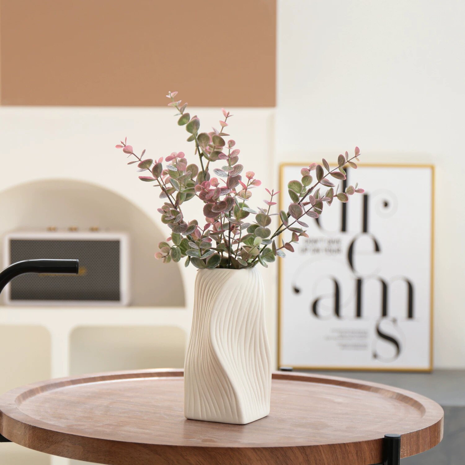 Креативная керамическая ваза с сухоцветами для декора гостиной, цветочных композиций, демонстрационных залов гостиниц,