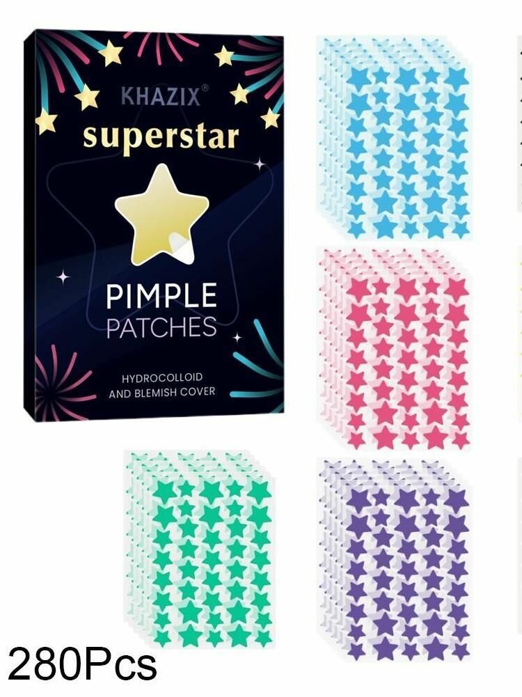 Многоцветные звездочки от прыщей Пластырь-консилер для лица