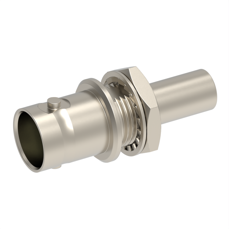 Китайский аналог(замена): R141308000 BNC прямой панельный гнездовой разъем фронтального монтажа обжимного типа - кабель 550 S