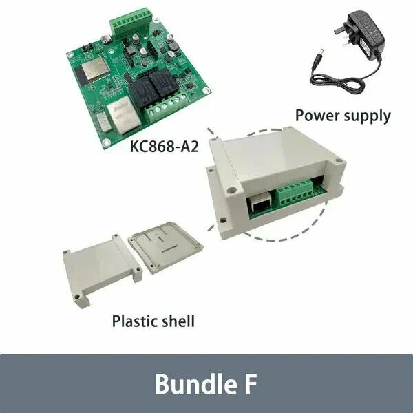 KinCony KC868-A2 2-канальная релейная плата esp32 4G для домашнего помощника ESPHome Комплект A: Печатная плата