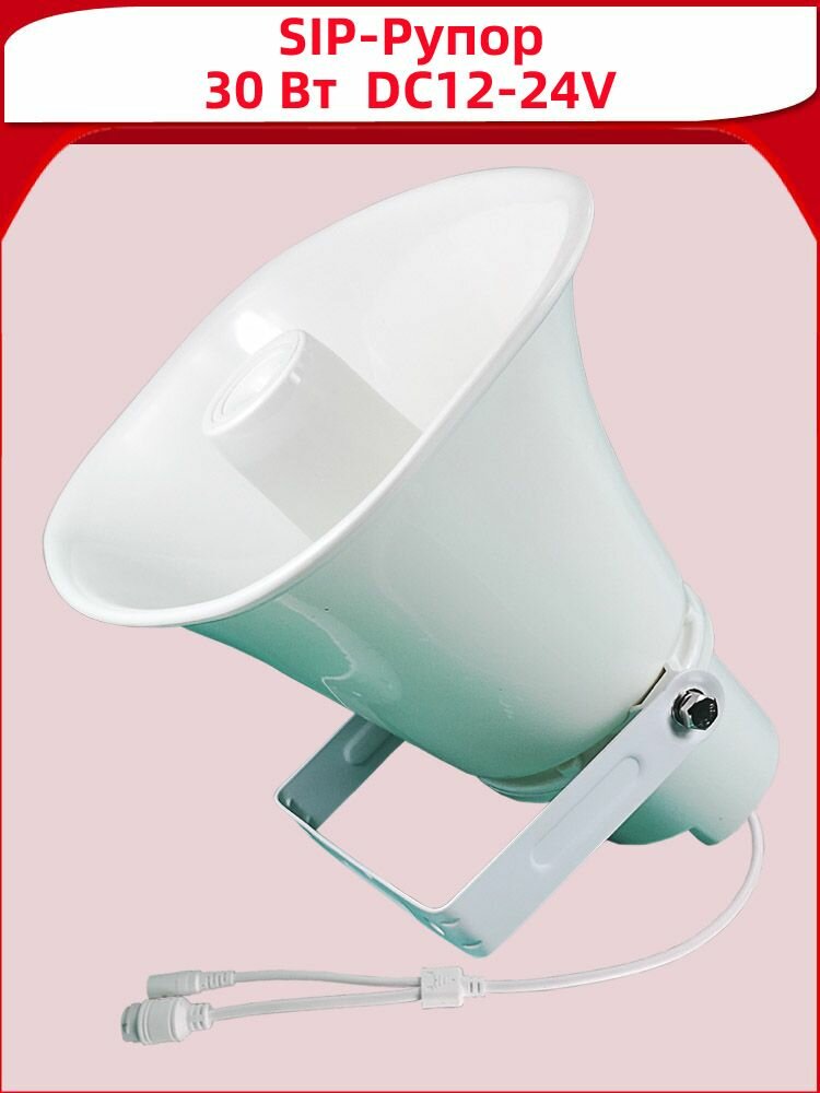SIP-рупор 30Вт (12-24V DC) уличный громкоговоритель для громкой связи и тревожного оповещения Доставка по РФ
