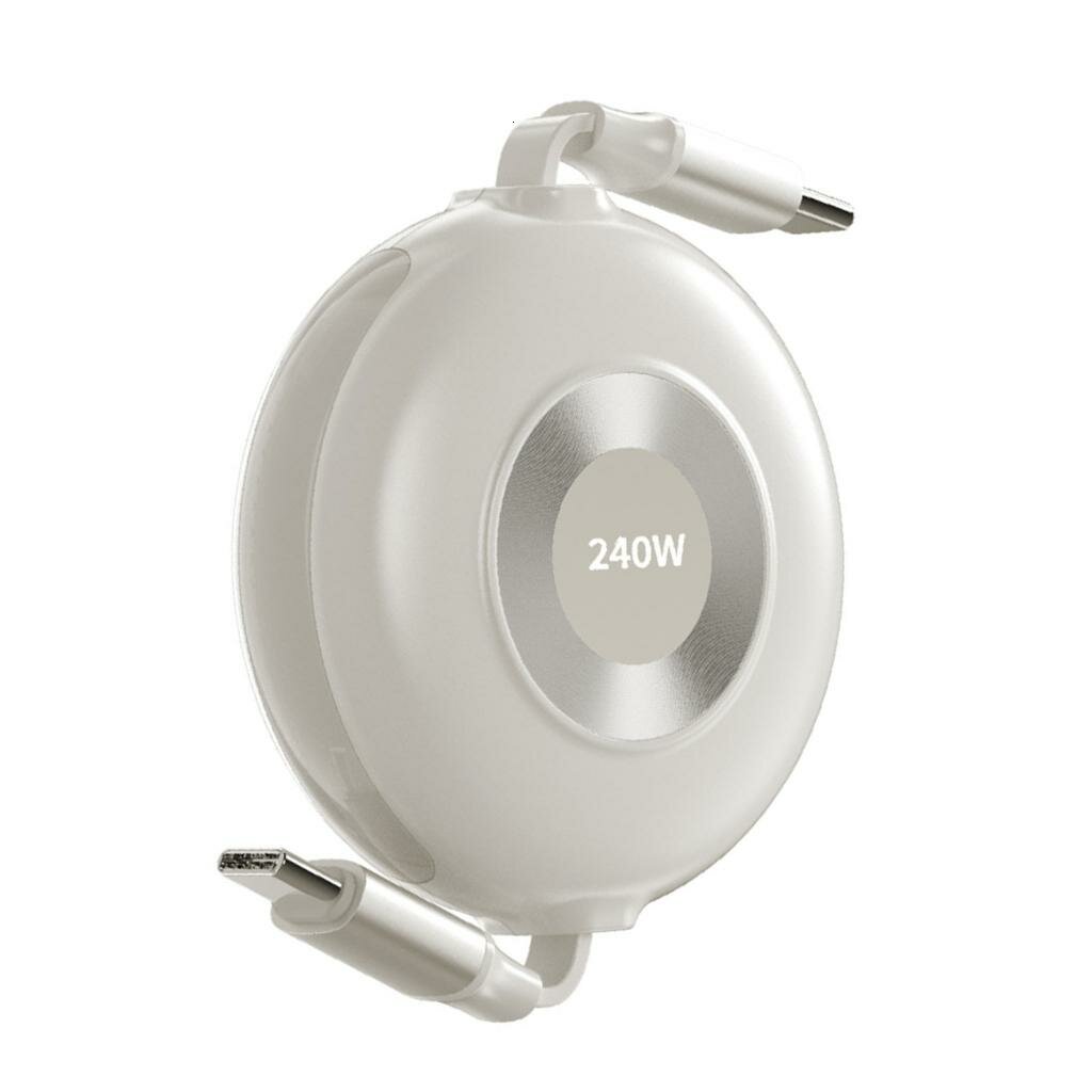 USB-C кабель 240W с retractable, Белый