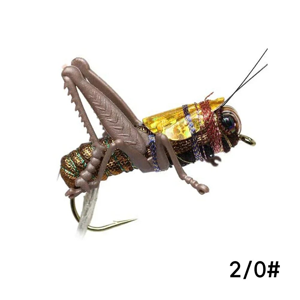 Искусственные приманки для рыбалки 2# 6# кузнечики Brown-A