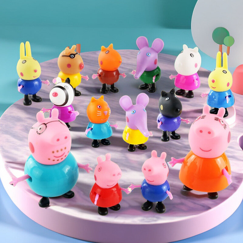Набор игрушек для детей "Свинка Пеппа" для ролевых игр, полный набор персонажей из класса, подарочная коробка для мальчиков и девочек с бесплатной доставкой.