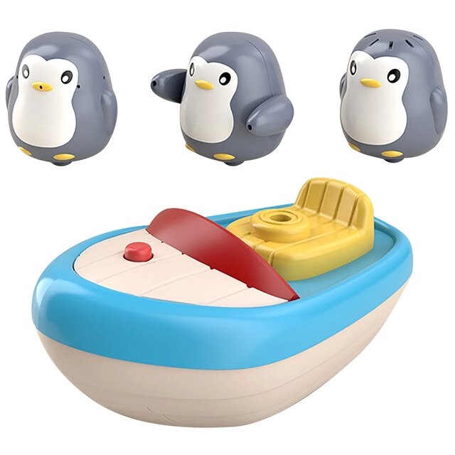 Лето Детские Водные Игры Ванная Игрушки Милые Животные Ванная Ванная Душ Электрический Водный Спрей Утка Сборка Слайд Дети Обучение Ванная Подарки Ванная Игрушки (Синий)