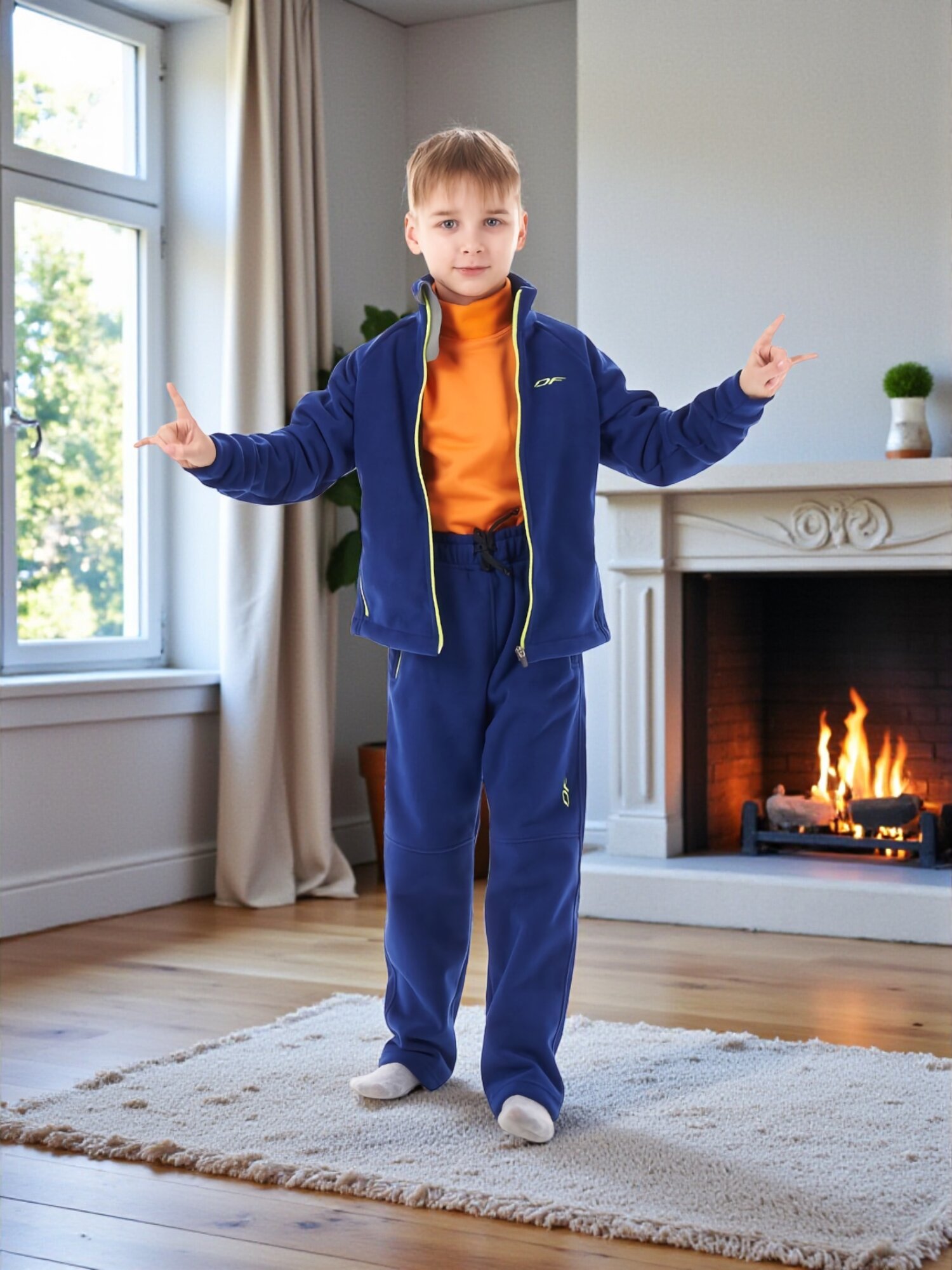 Комплект термобелья Детский флисовый костюм Dragonfly Indigo Yellow