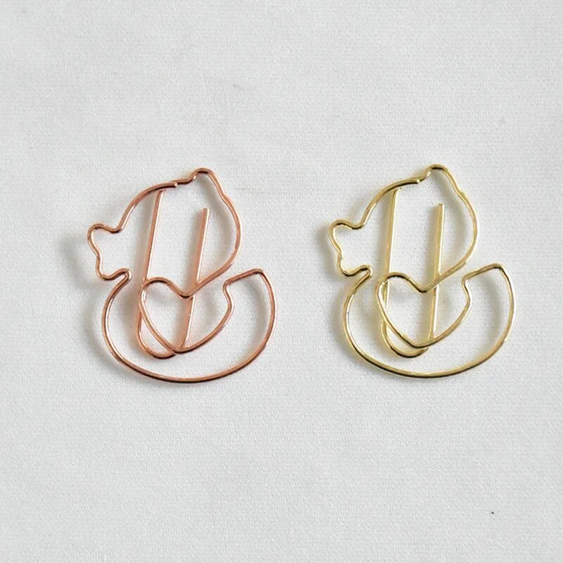 Металлические скрепки-кролики золотого цвета Rose Gold duck