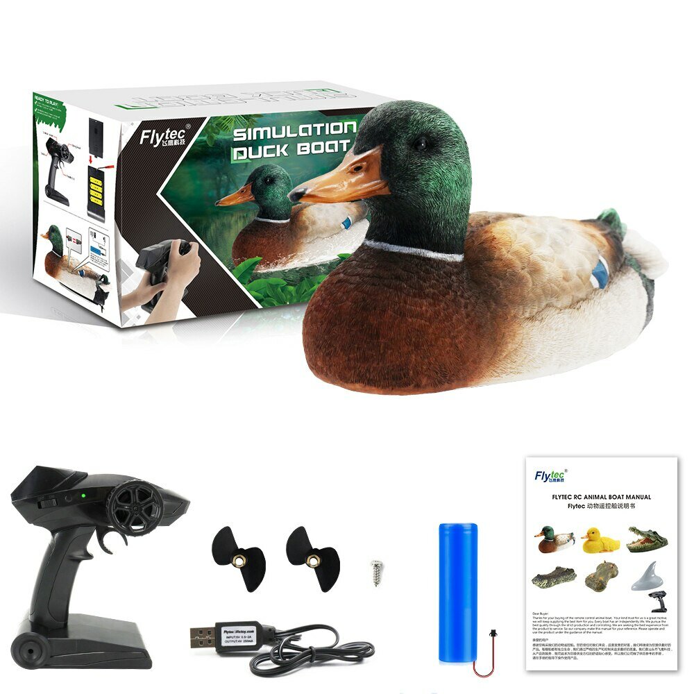 RC лодка RC утка лодка 2.4GHz охота движение дистанционного управления утка лодка бассейн пруд & amp; Сад украшение RC лодка (зеленый)