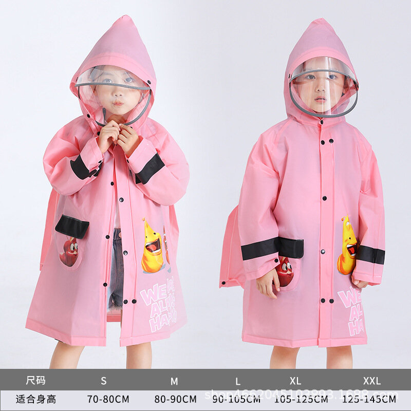 Детский дождевик для мальчиков и девочек, пончо для детского сада, школьная спецодежда для учеников с местом для рюкзака