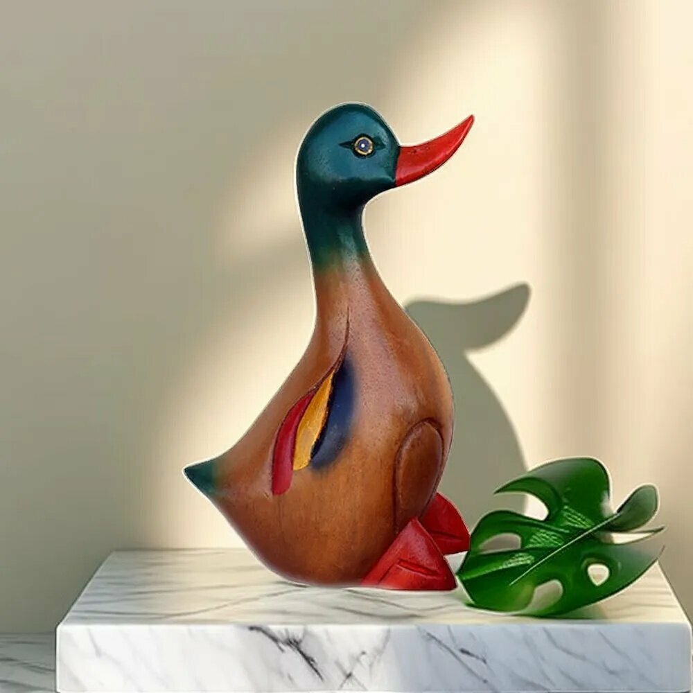 Деревянная статуэтка утки, тайский стиль, ручная работа,12*9*21cm