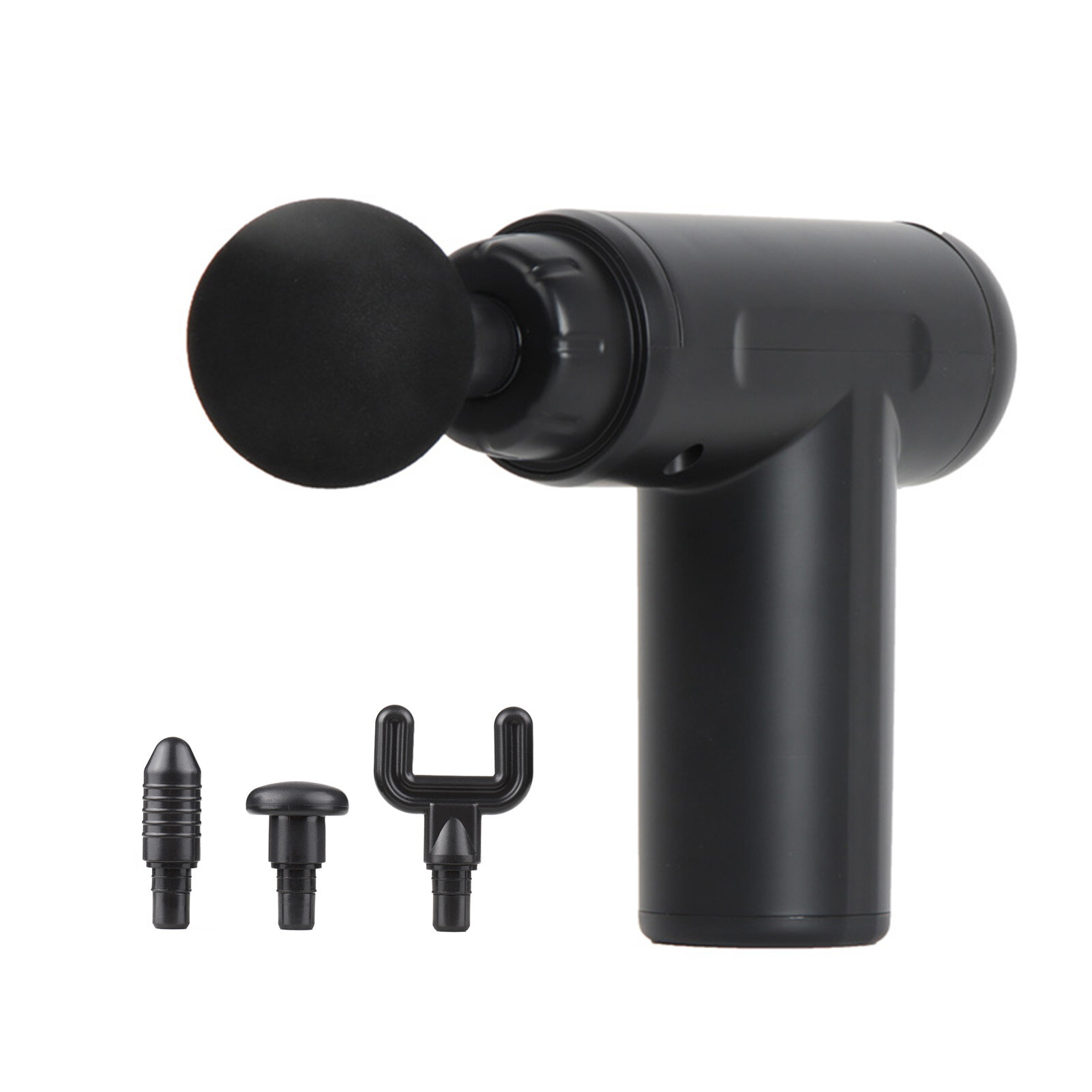 Массажер Mini Fascia с ручным глубоким тканевым перкуссионным массажем, 6 скоростей, регулируемый низкий уровень шума, встроенный аккумулятор, 4 массажные насадки, USB-кабель для снятия боли в шее, спине, плечах, руках и теле.