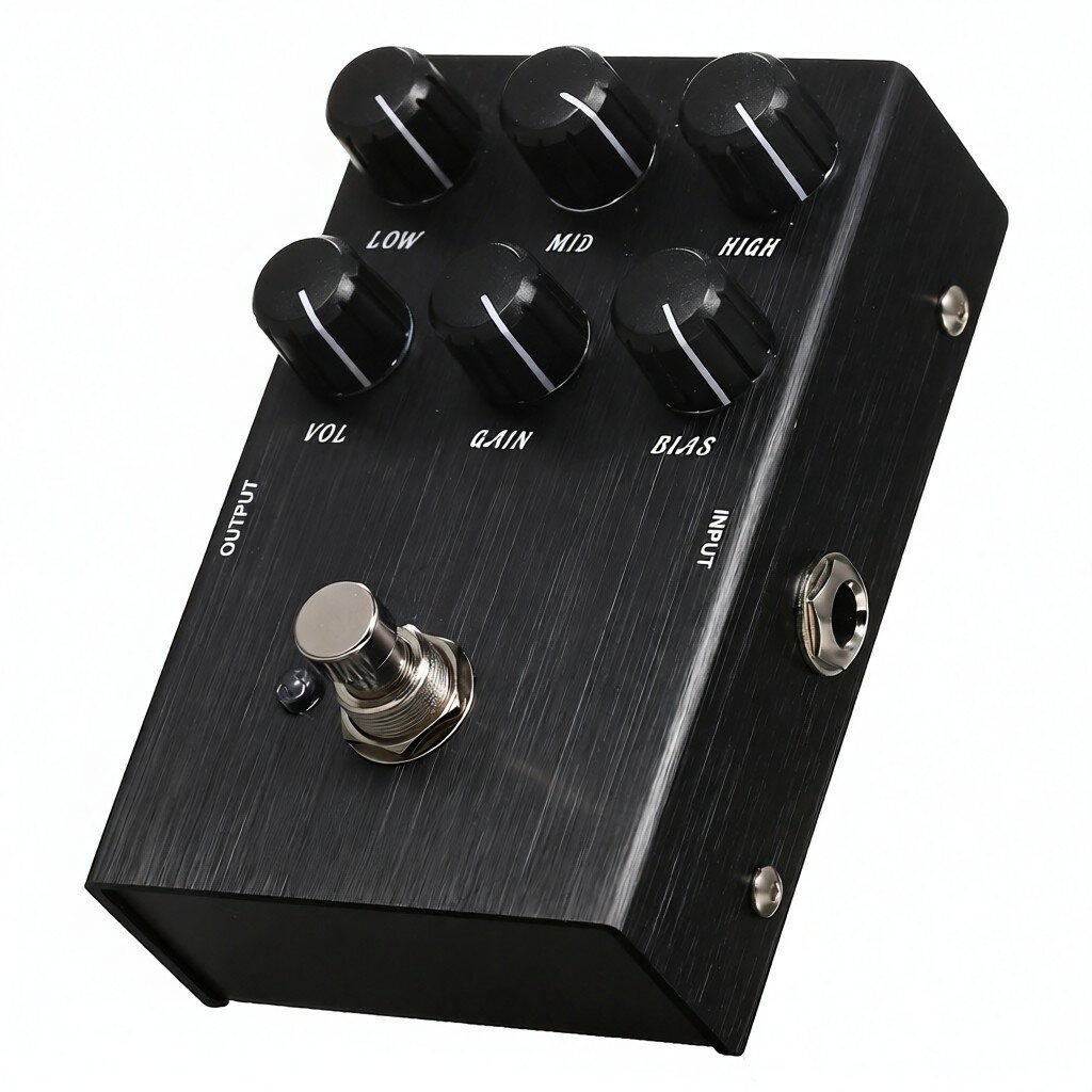 Эффектный педаль для гитары Mini Guitar Heavy Rock Distortion Effect Simulator Cabinet Simulator Guitar Effector Pedal UZI Distortion Simulation American and British Distortion Simulation, материал алюминиевый сплав, входное сопротивление 1МΩ, выходное