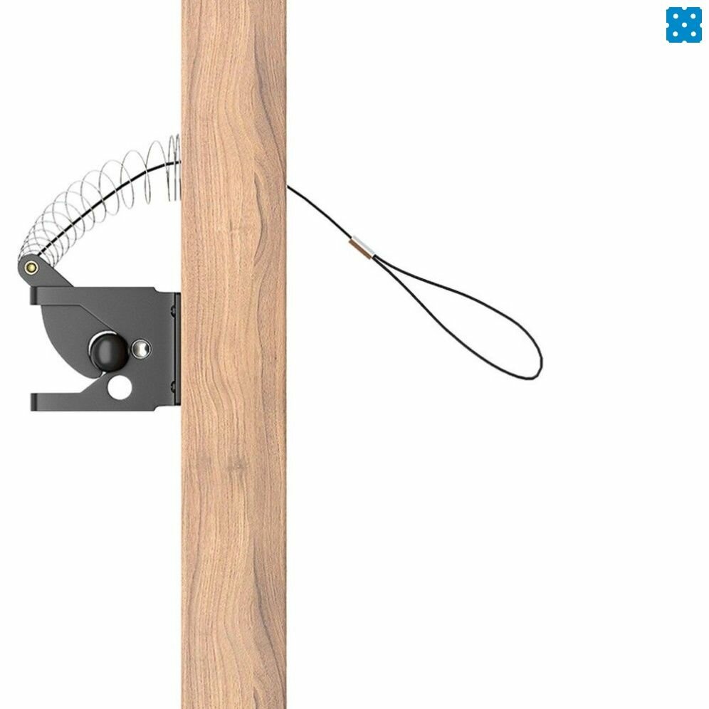 Эксклюзивный комплект самоблокирующейся гравитационной защелки для ворот и ограждений двора, изготовленный из регулируемой углеродистой стали в черном исполнении, обеспечивающей надежную фиксацию