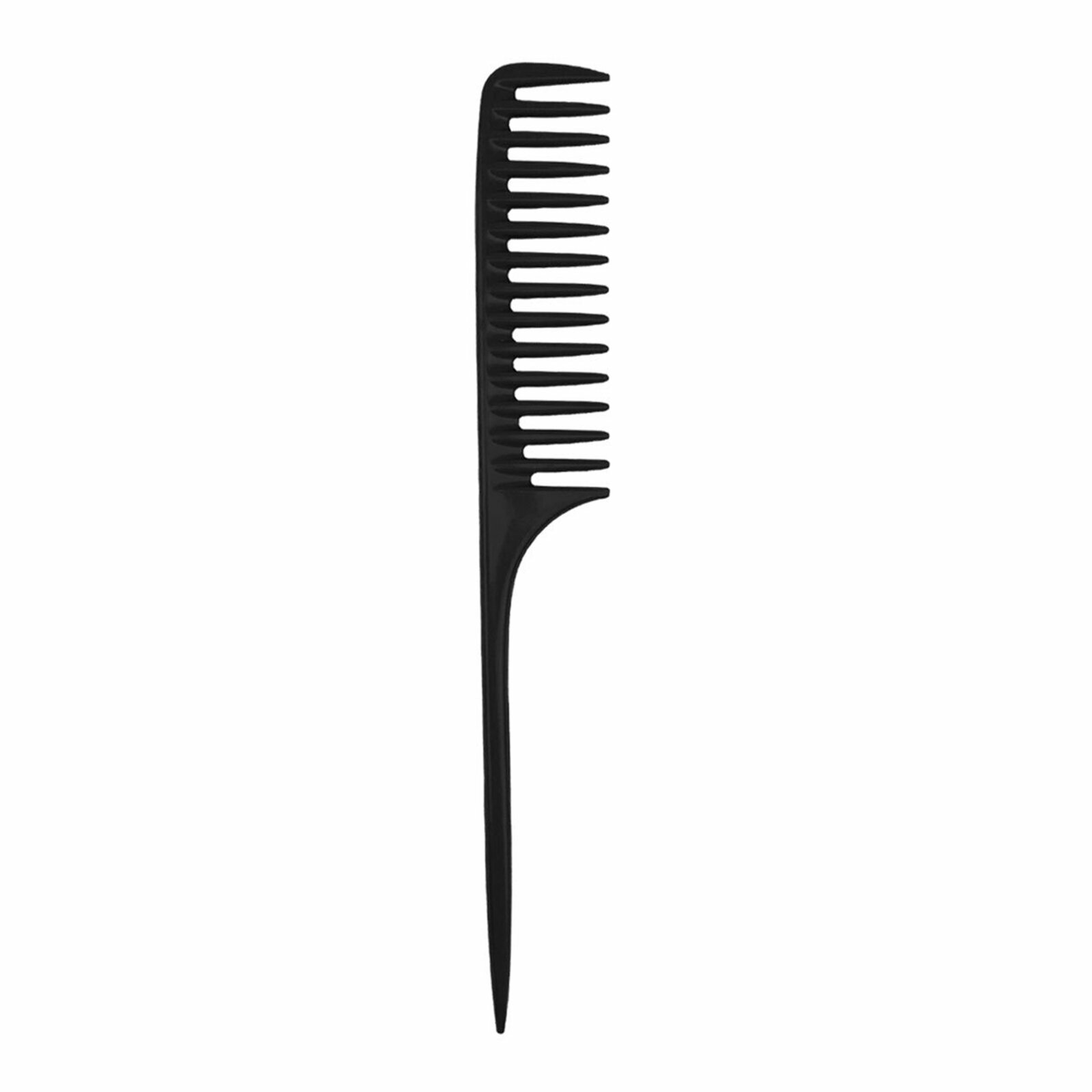 Расческа Plastic Tail Comb для расчесывания волос Wide Tooth Comb антистатическая для салонов красоты и студий свадеб, материал PP, цвета Черный, Оранжевый (доступно), размер 25.5*3.5 см, упаковка 25.5*3.5*1 см, вес 19 г, количество 1 штука