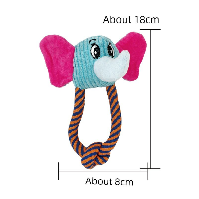 Игрушка для собак для прорезывания зубов, пищащая, для пород: Тедди, Бишон, Померанский шпиц, узловая игрушка, для