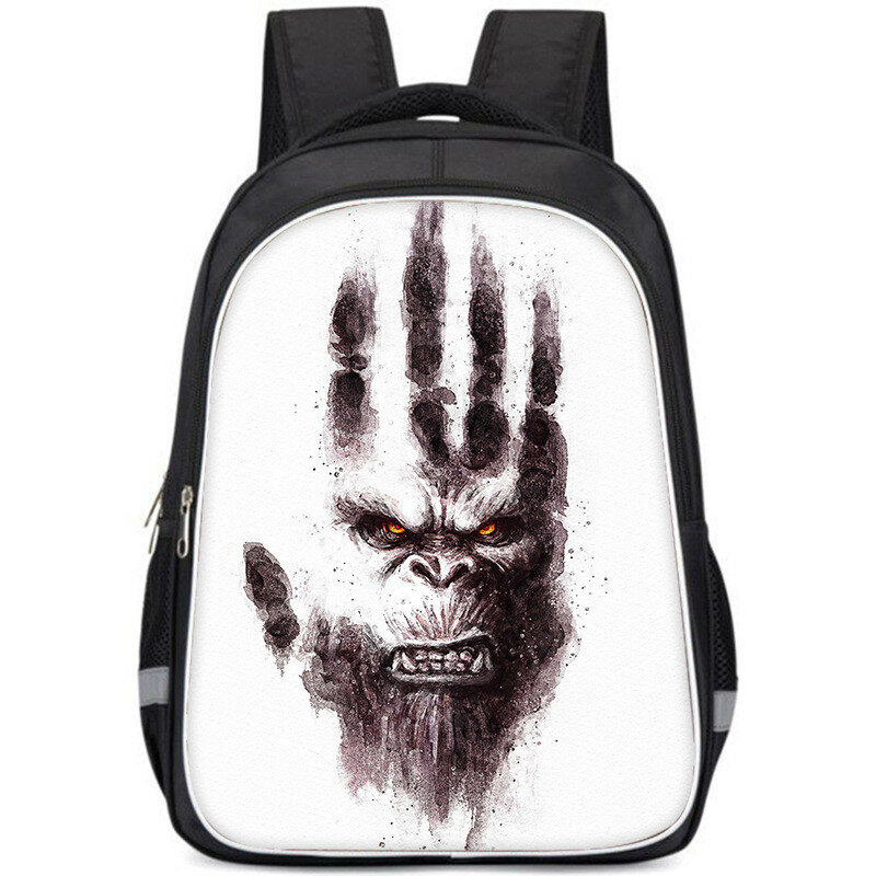 Просторный рюкзак Godzilla против Конга для мальчиков с двойным нейлоновым дизайном, стиль A - большой