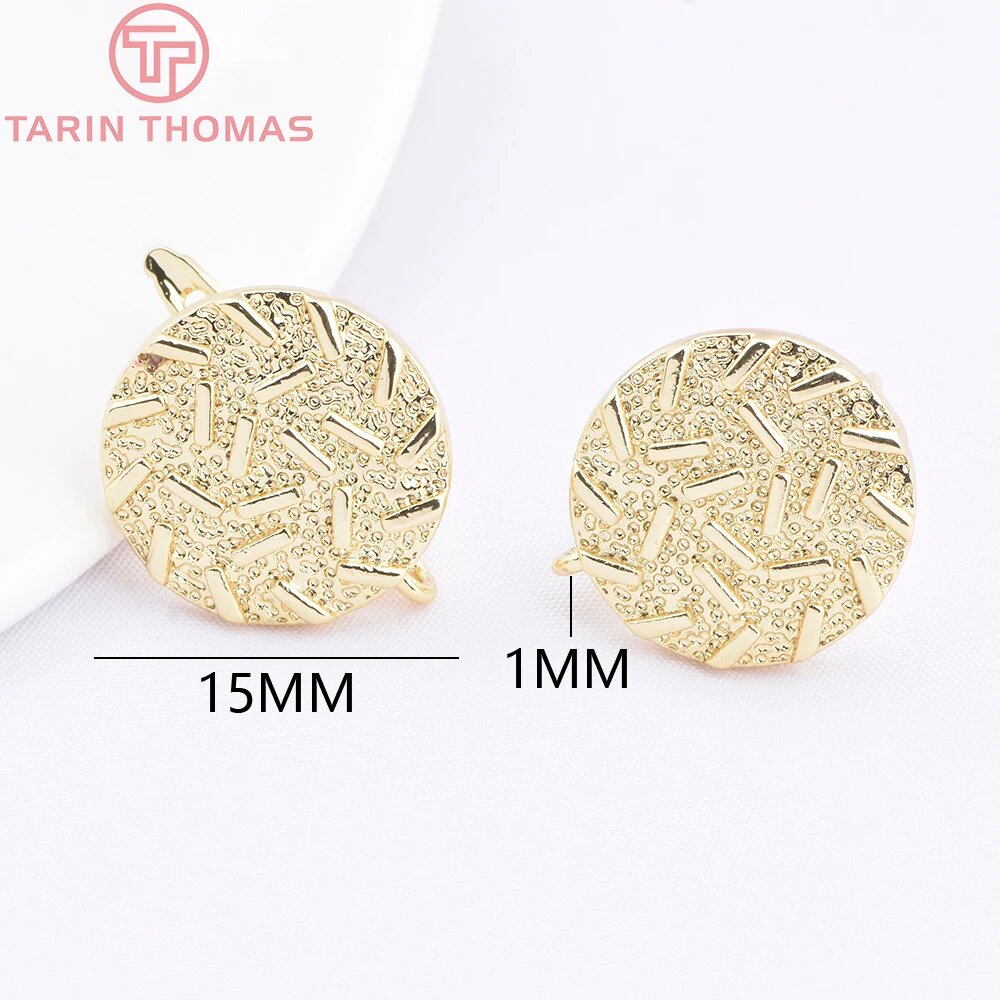 Серьги TARIN THOMAS, 15 мм, латунь, 18K Gold Color