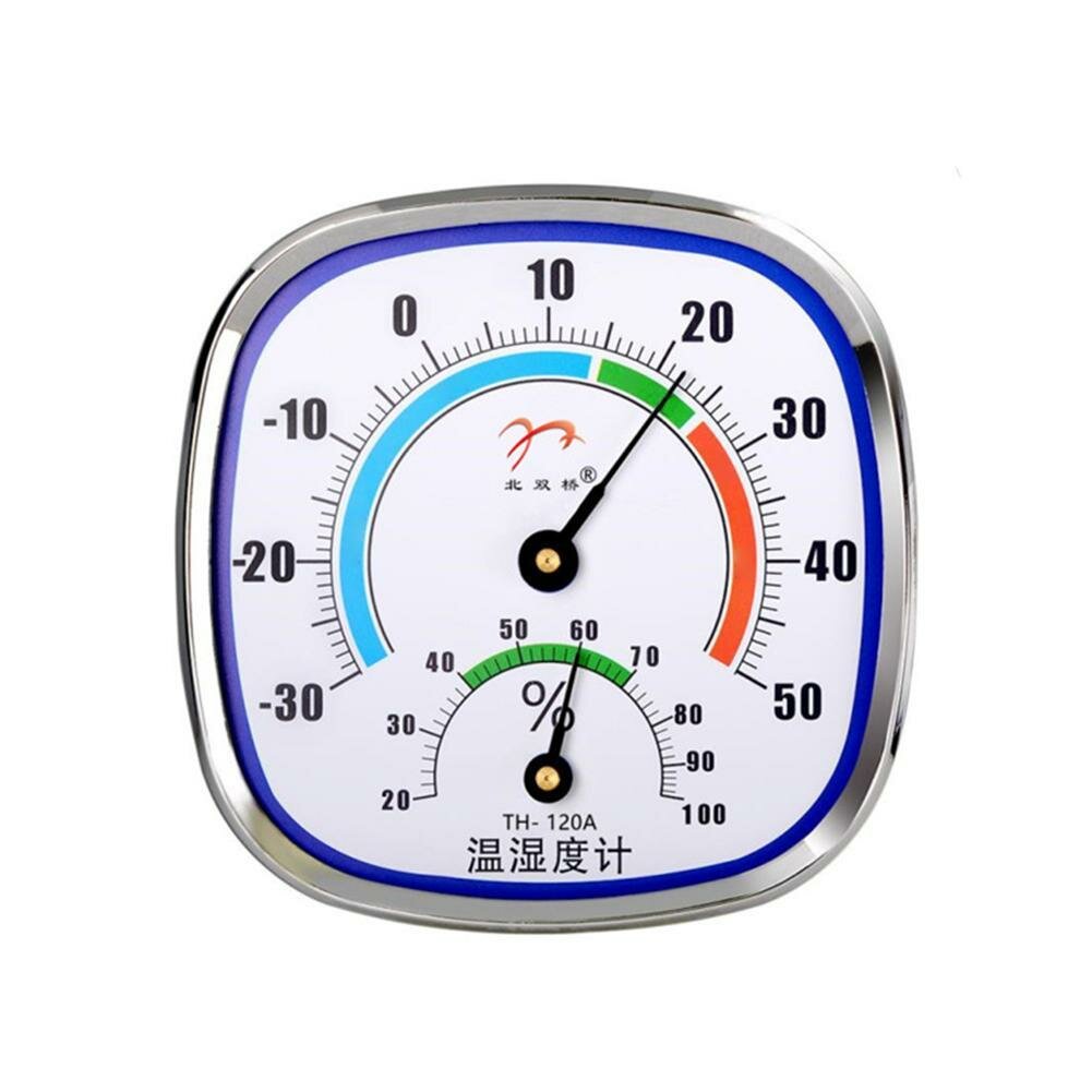 Настенный термометр-гигрометр для дома, стрелочный дизайн с английскими обозначениями, металлические стрелки