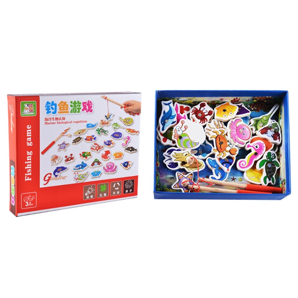 Творческая магнитная игра для ловли рыбы, игрушка для удочки для дошкольников, рыбалка