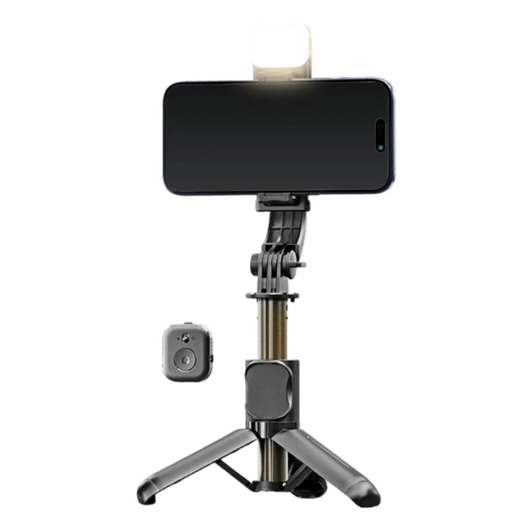 Портативный штатив для селфи-палки для мобильного телефона Bluetooth mini из алюминиевого сплава-со светом