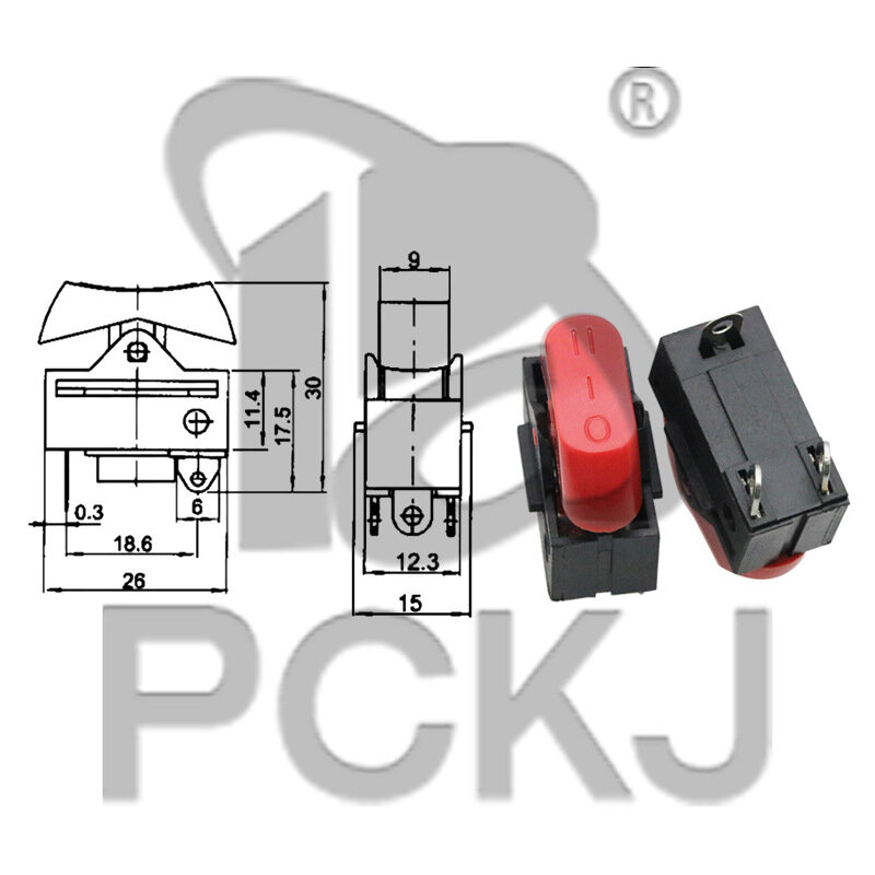 Cangfo электрический фен переключатель Универсальный 3-х ступеневая 10A парикмахерская высокая мощность вентиляционный