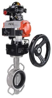 Затвор DN.ru 316L-316L-EPDM Ду40 Ру16, с пн. прив. DA-052, пн. распред. PND1-T08-220VAC, дублером HDM-1