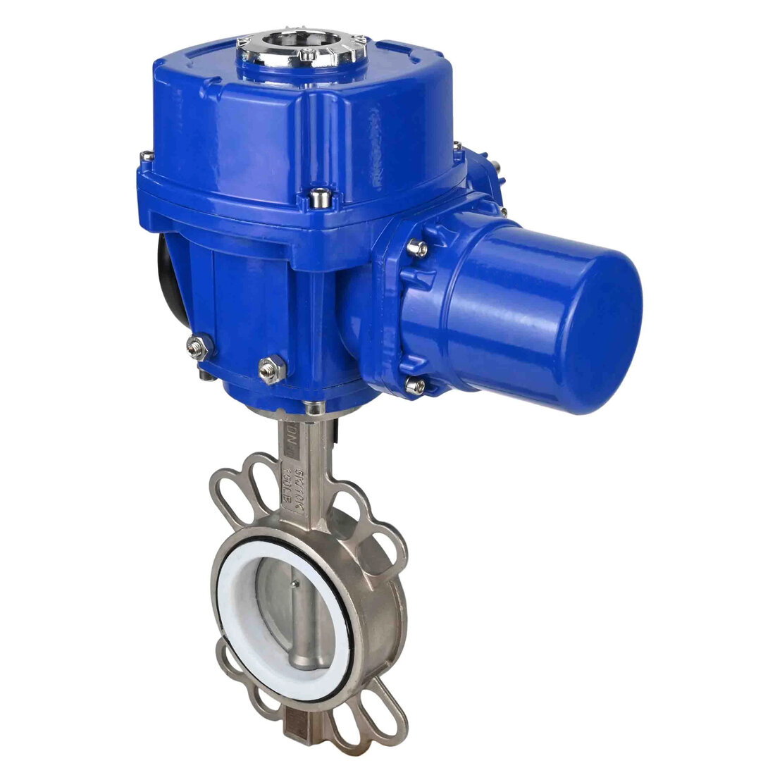 Затвор DN.ru 316L-316L-PTFE Ду100 Ру16, с электроприводом QT-W (M)-015 380В