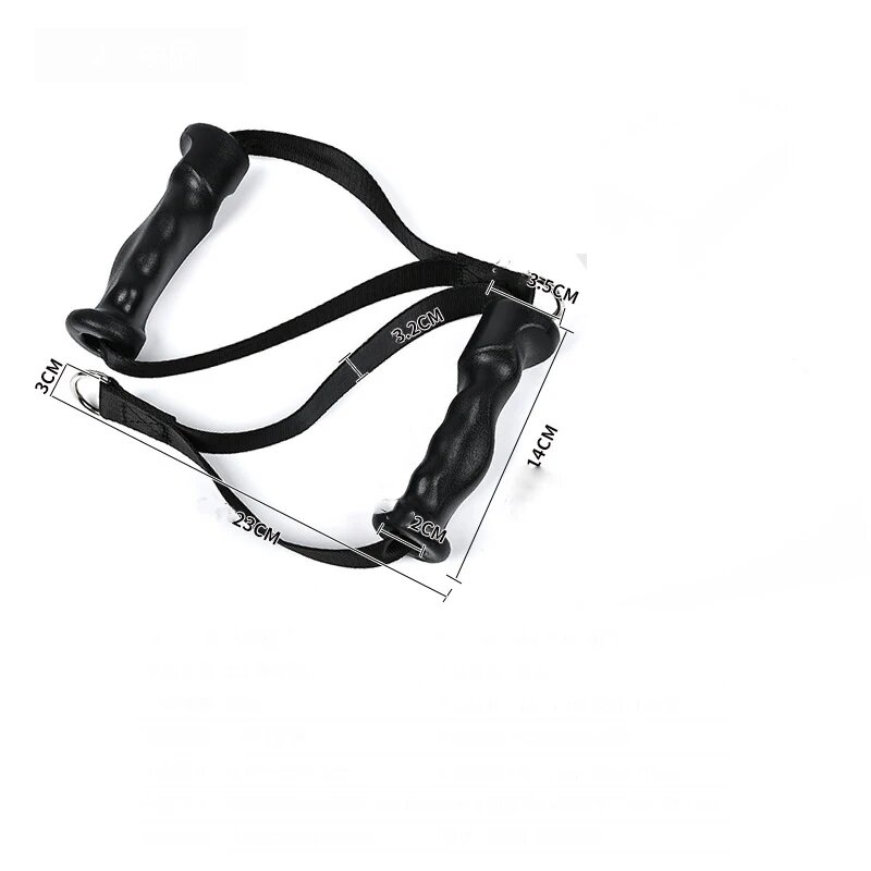 Эргономичная веревка для трицепса, противоскользящая ручка из натурального каучука, нескользящая ручка, шкив «сделай сам», кабельное крепление 1 PAIR