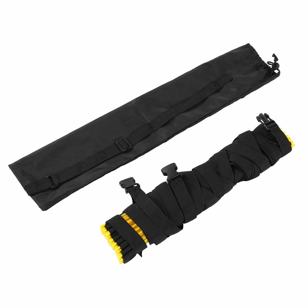 Агилити-лестница для футбола 4M, 8 ступеней, пластиковая, с ремешком и креплениями