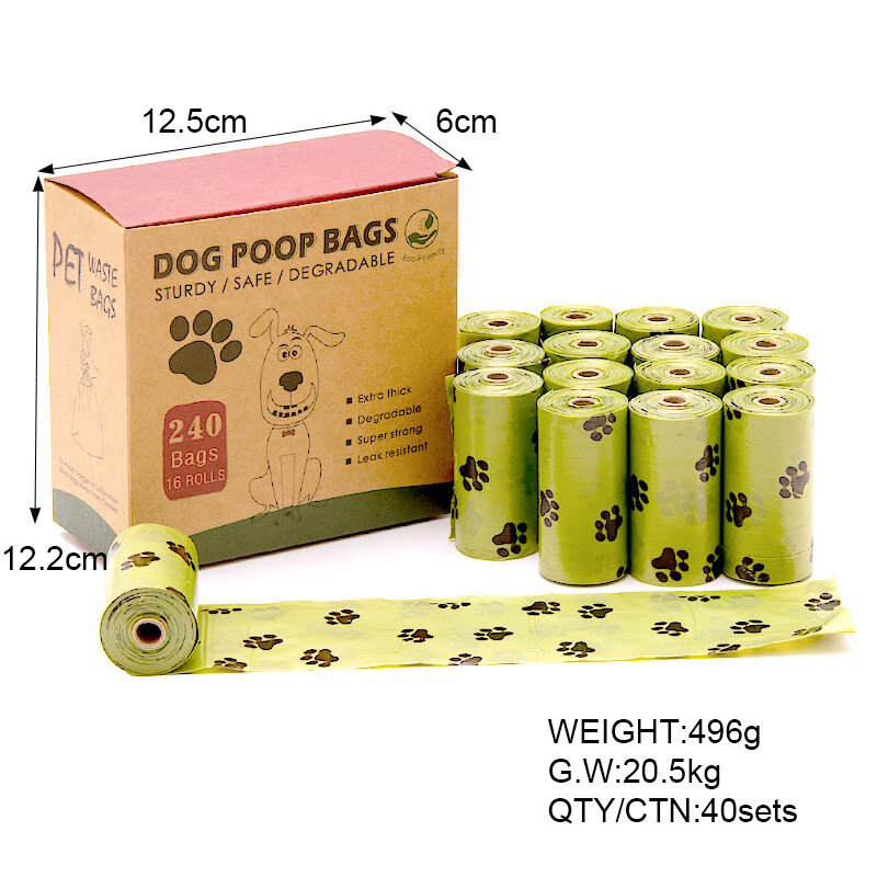 Биоразлагаемые мешки для кошачьего туалета, мешки для отходов домашних животных, мешки для собачьих экскрементов, мешки для экскрементов, диспенсер для мешков