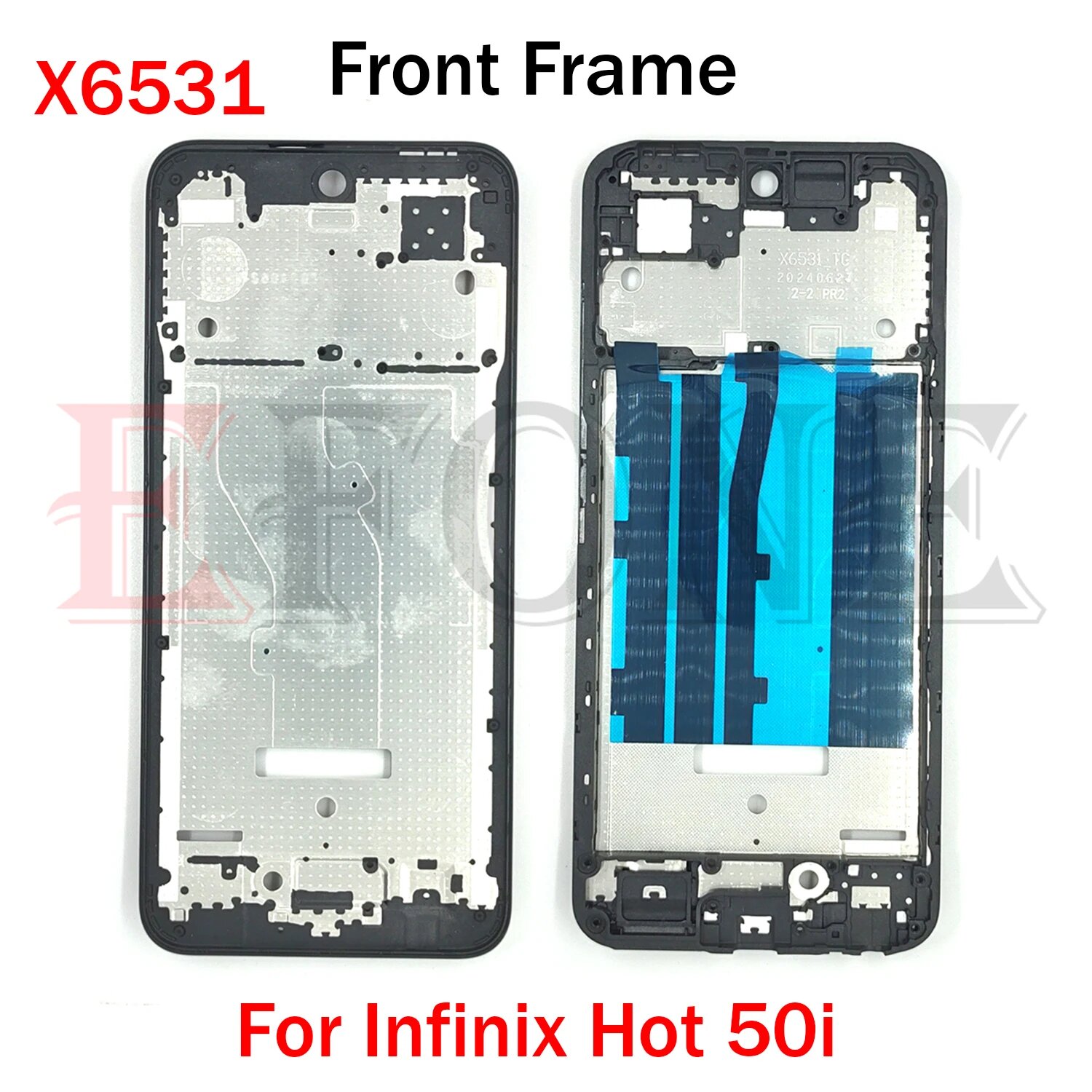 Средняя рамка для Infinix Hot 50i X6531, передняя рамка ЖК-дисплея, корпус, лицевая панель, запасные части