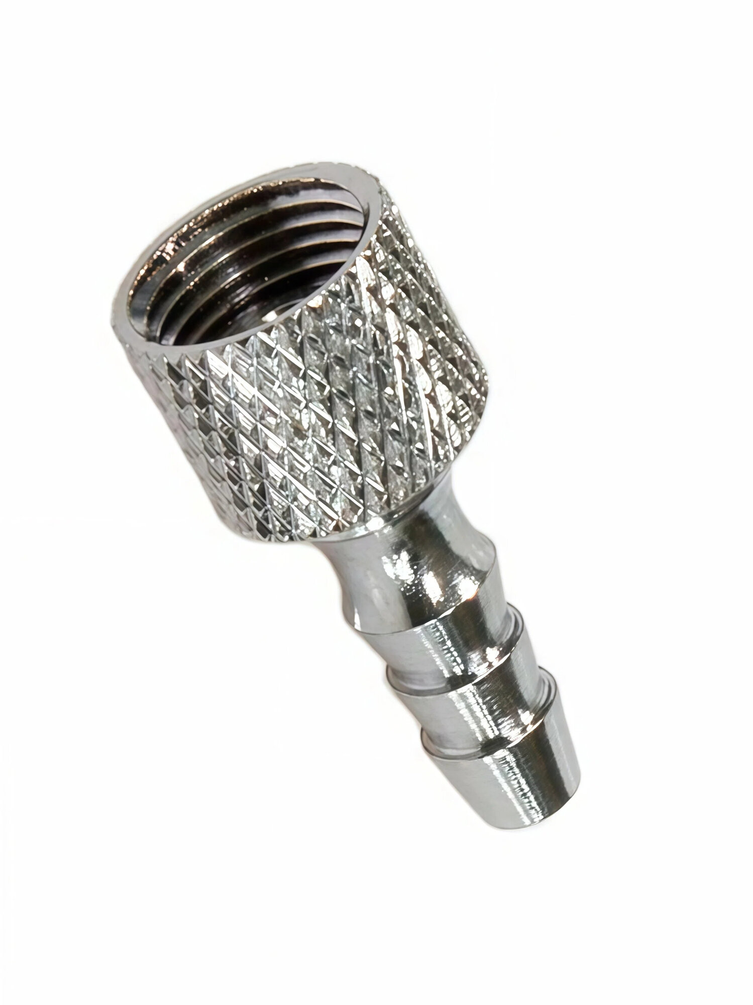 Переходник гайка 1/8" - штуцер "елочка" JAS 5853 - для соединения компрессора с шлангом-трубкой