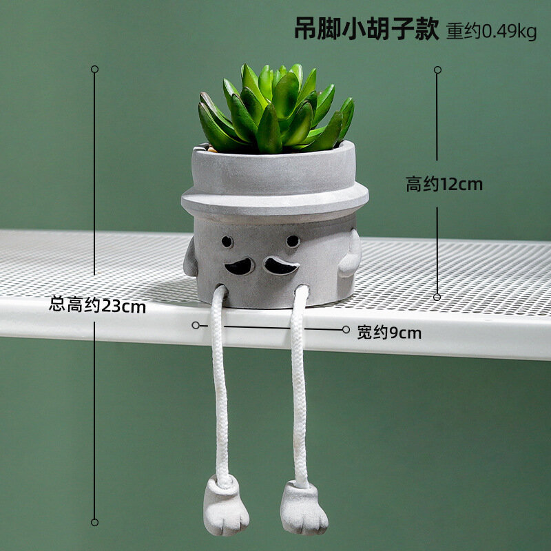 Скандинавский стиль INS, висячая кукла, искусственное зеленое растение, декор, креативное офисное настольное искусственное суккулентное маленькое горшечное растение