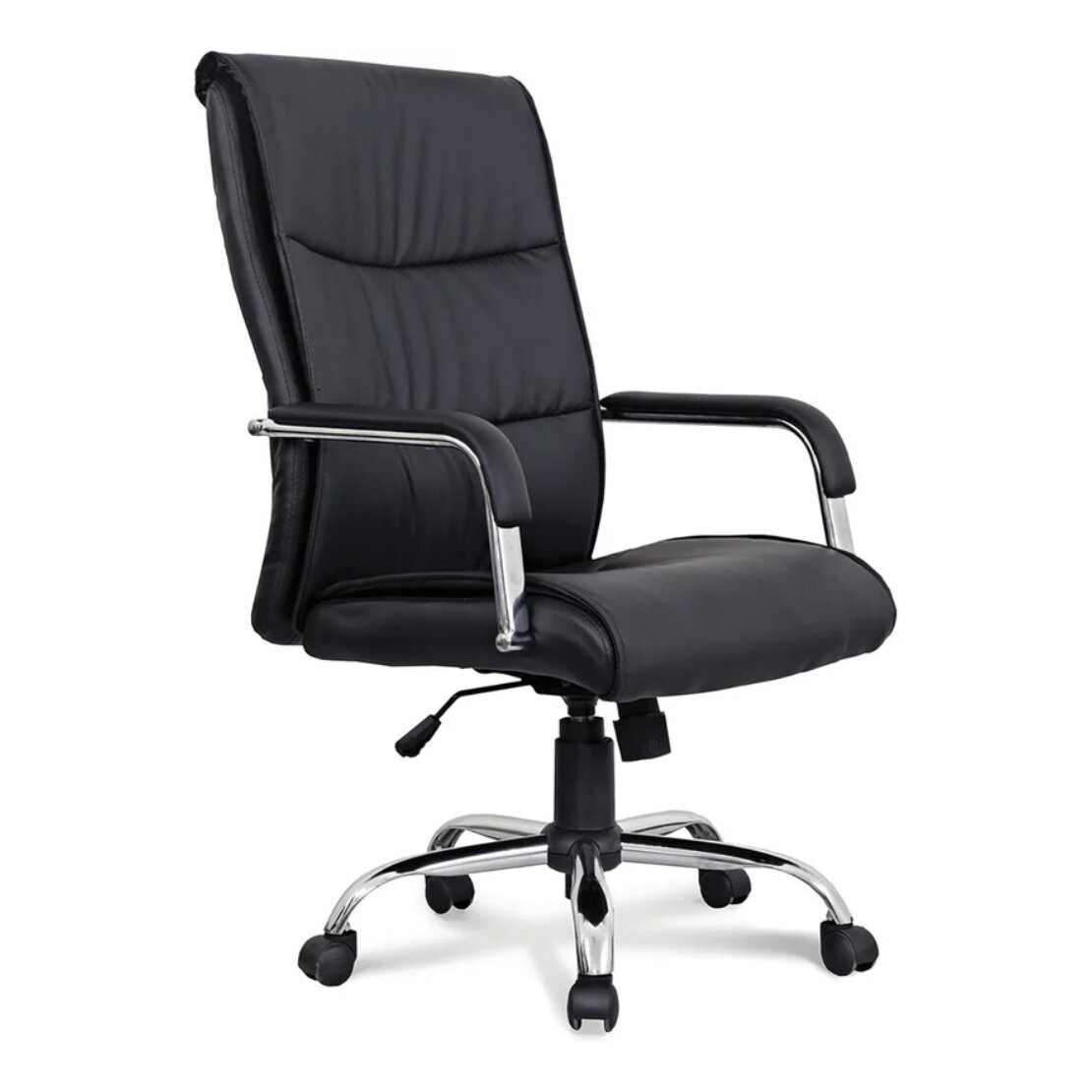 Кресло Brabix Space EX-508 (530860), нагрузка до 120 кг, экокожа, механизм качания, регулировка высоты, черный