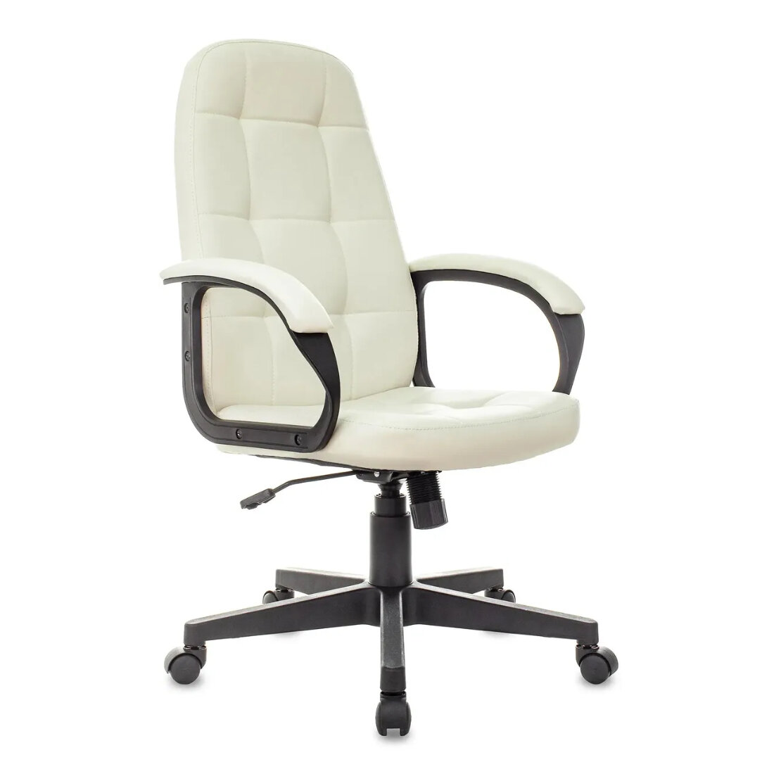 Кресло офисное Бюрократ CH 002 OR-10, нагрузка до 120 кг, экокожа, механизм качания, слоновая кость