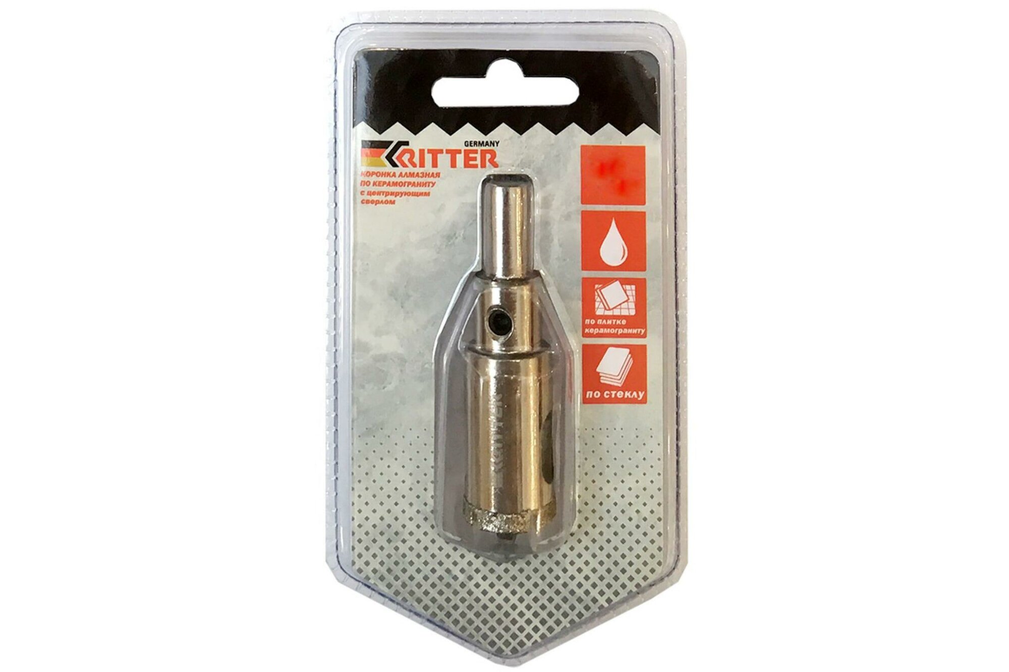 Коронка алмазная Д/стекла И керамогранита 12ММ RITTER ЕCО (300 1)