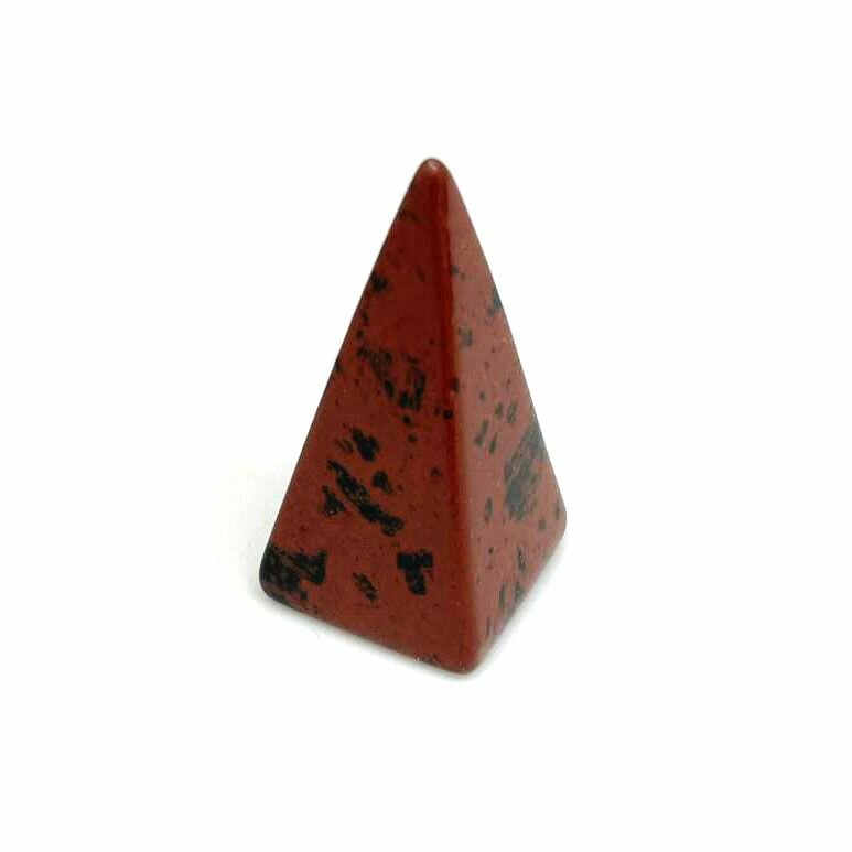 Пирамидка K-min из красной яшмы Sr-Pyr-06